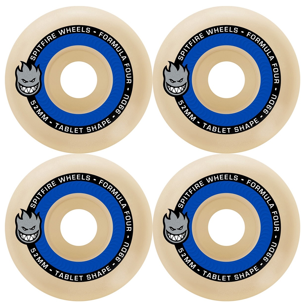 SPITFIRE FORMULA FOUR TABLET NATURAL WHEELS 99D 52mm